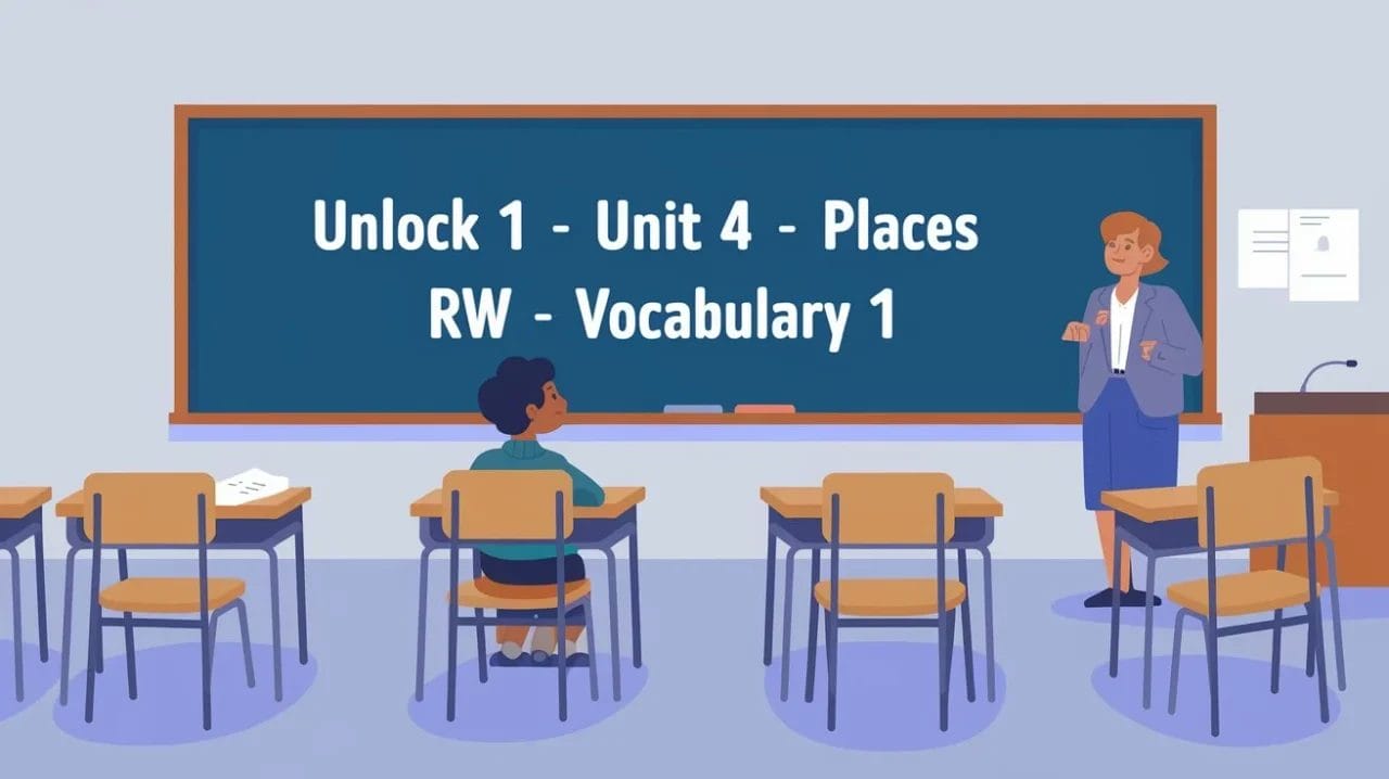 Unlock 1 -Unit 4 – Places – R&W – Vocabulary 1 - Zahid Muzaffar Khan