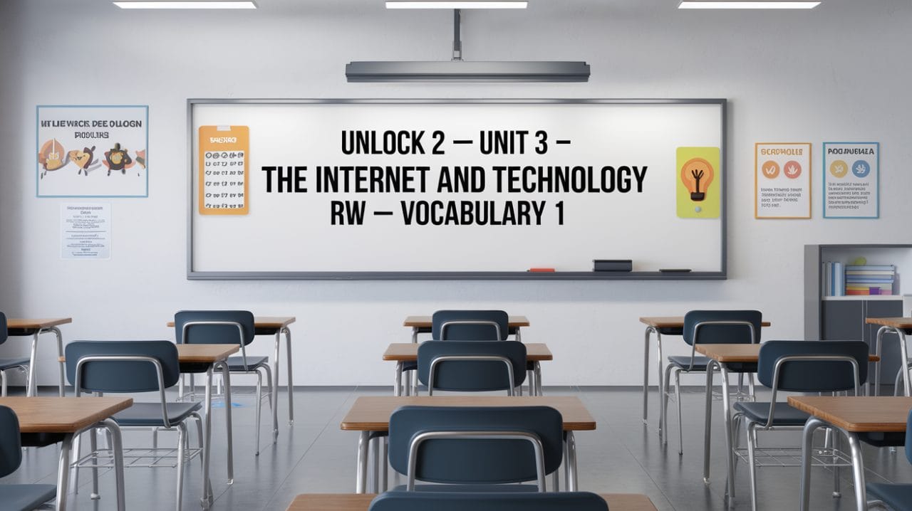 Unlock 2 -Unit 3 – The internet and technology – RW – Vocabulary 1 ...