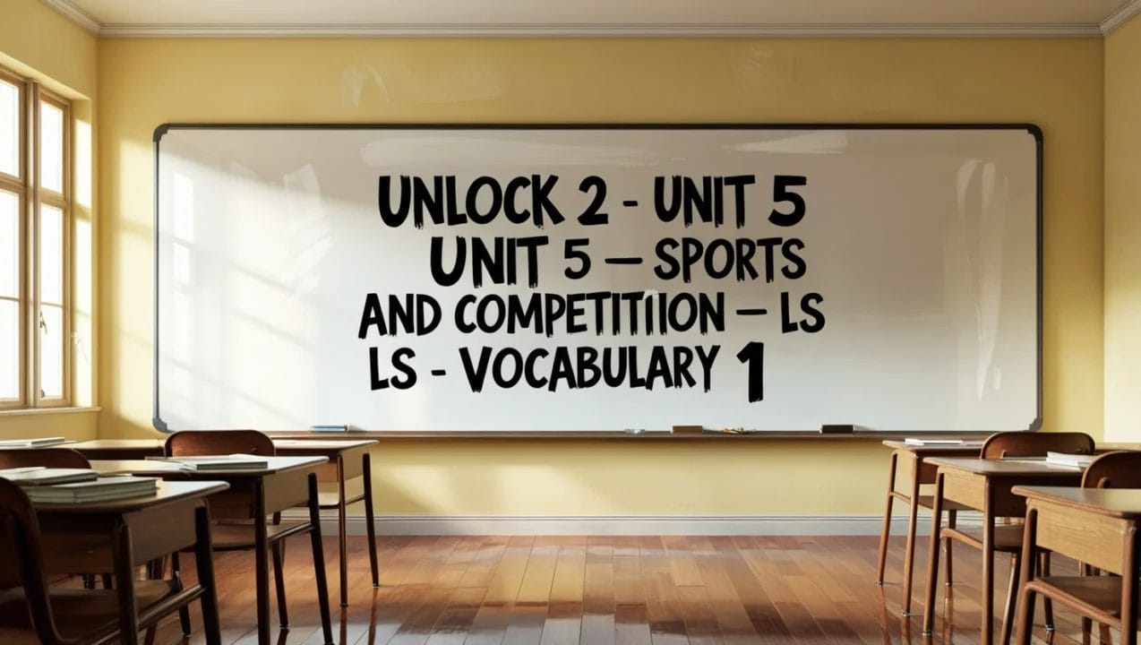 Unlock 2 -Unit 5 – Sports and competition – LS – Vocabulary 1 - Zahid ...