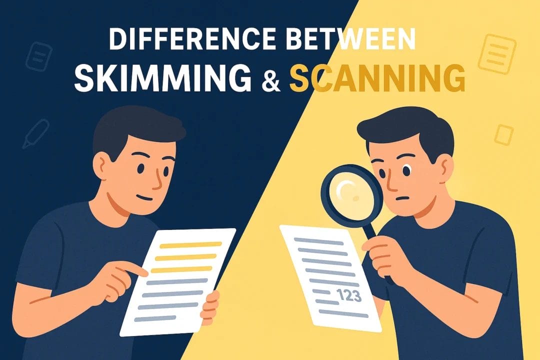 Difference Between Skimming and Scanning - Zahid Muzaffar Khan